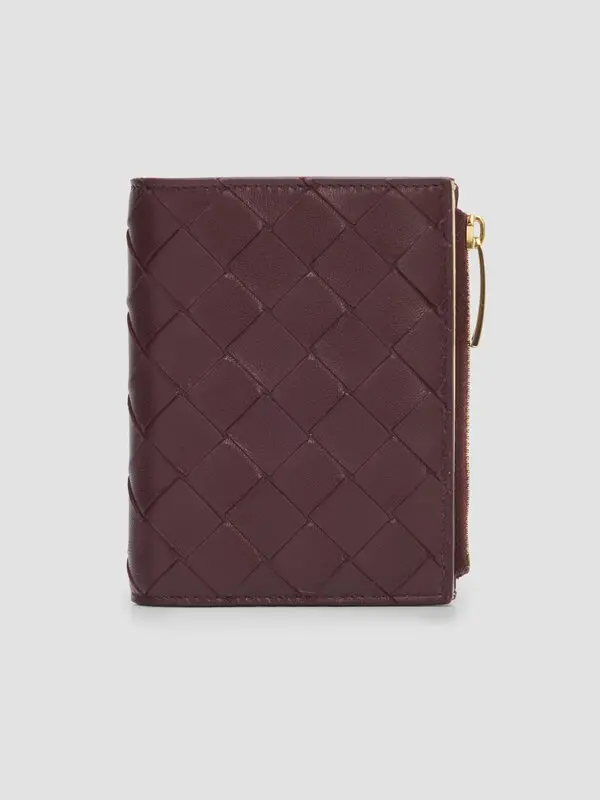 Bottega Veneta Intrecciato Leather Bifold Wallet - Deep Mahogany