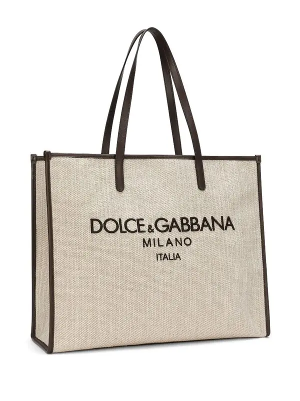 Dolce & Gabbana Milano Logo-embroidered Tote Bag