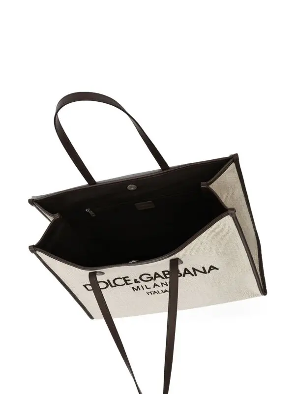 Dolce & Gabbana Milano Logo-embroidered Tote Bag