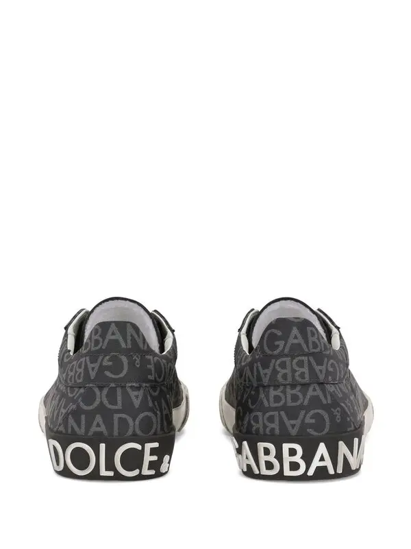 Dolce & Gabbana Portofino Logo-print Sneakers - Grey