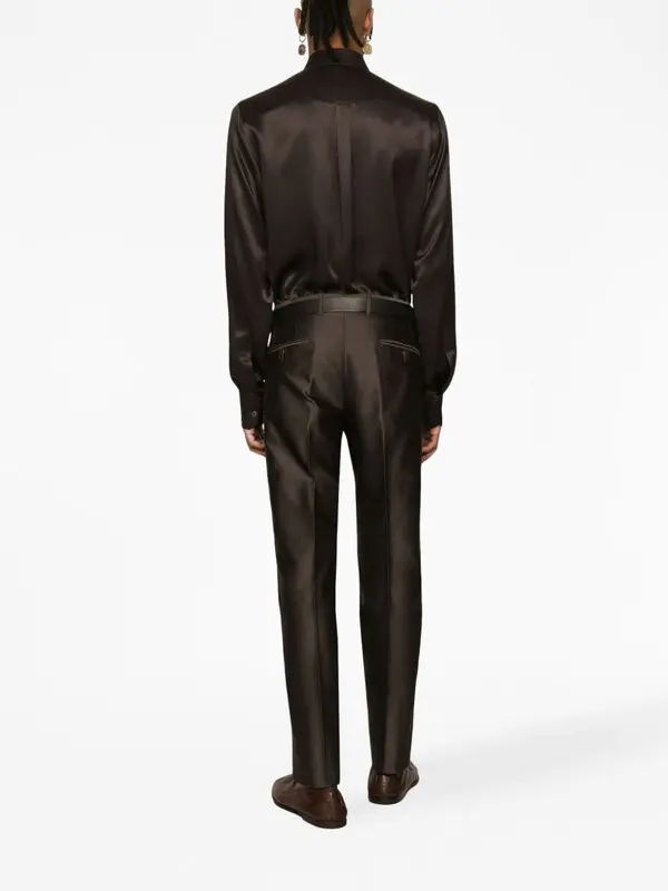 Dolce & Gabbana Point-collar Silk Shirt