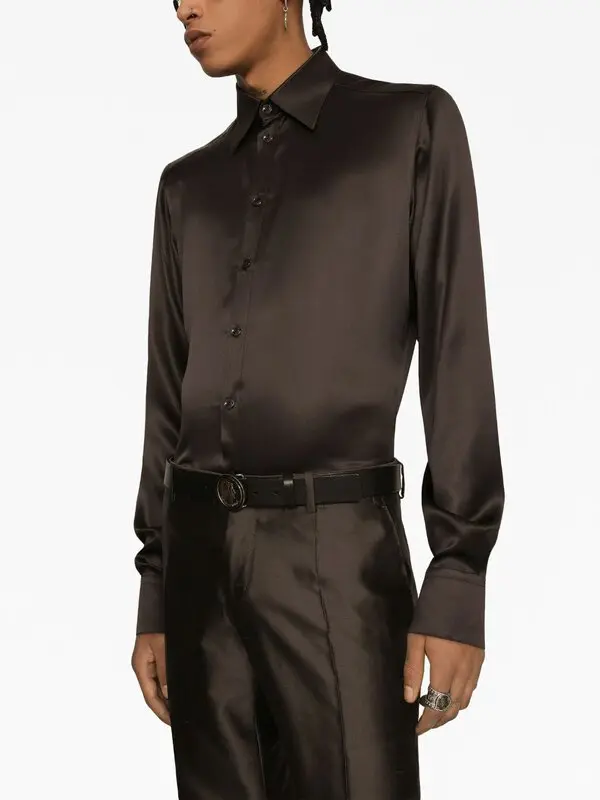 Dolce & Gabbana Point-collar Silk Shirt
