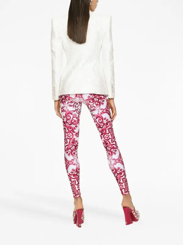 Dolce & Gabbana Brocade Turlington Blazer - White