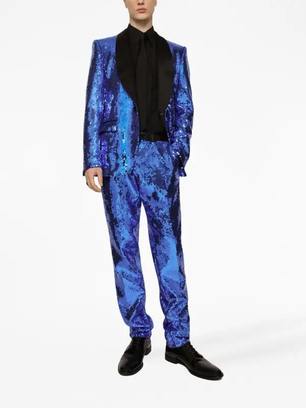 Dolce & Gabbana Sequin-embellished Suit - Blue
