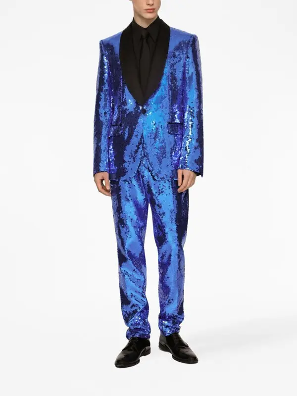 Dolce & Gabbana Sequin-embellished Suit - Blue