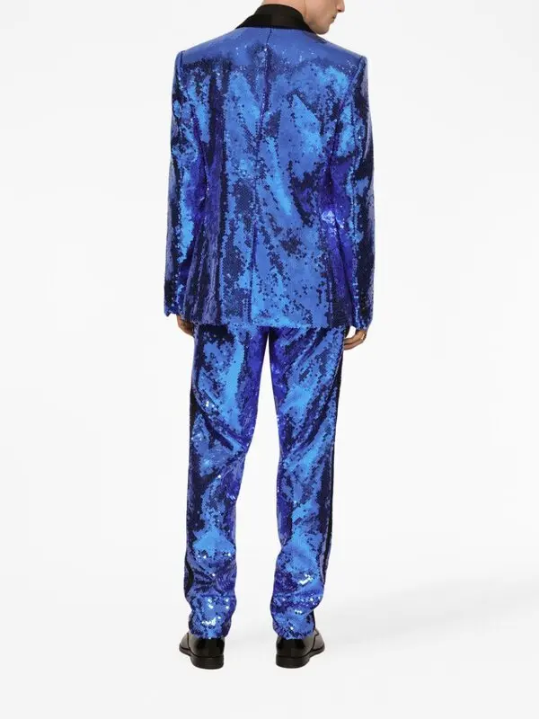 Dolce & Gabbana Sequin-embellished Suit - Blue