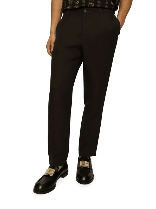 Dolce & Gabbana Straight-leg Tailored Trousers - Black