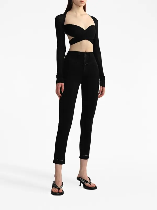 Philosophy Di Lorenzo Serafini Bow-fastening Cropped Top