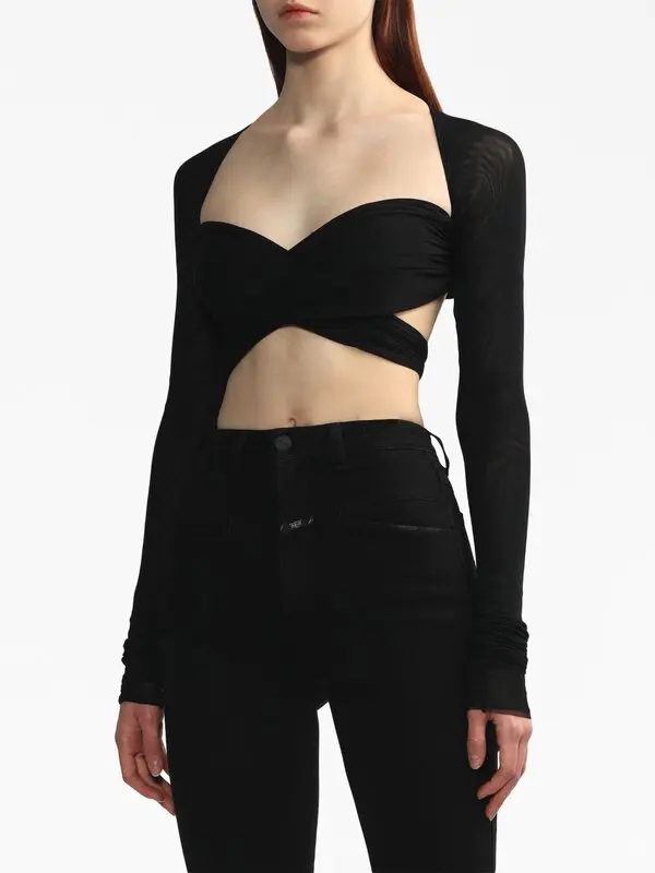 Philosophy Di Lorenzo Serafini Bow-fastening Cropped Top