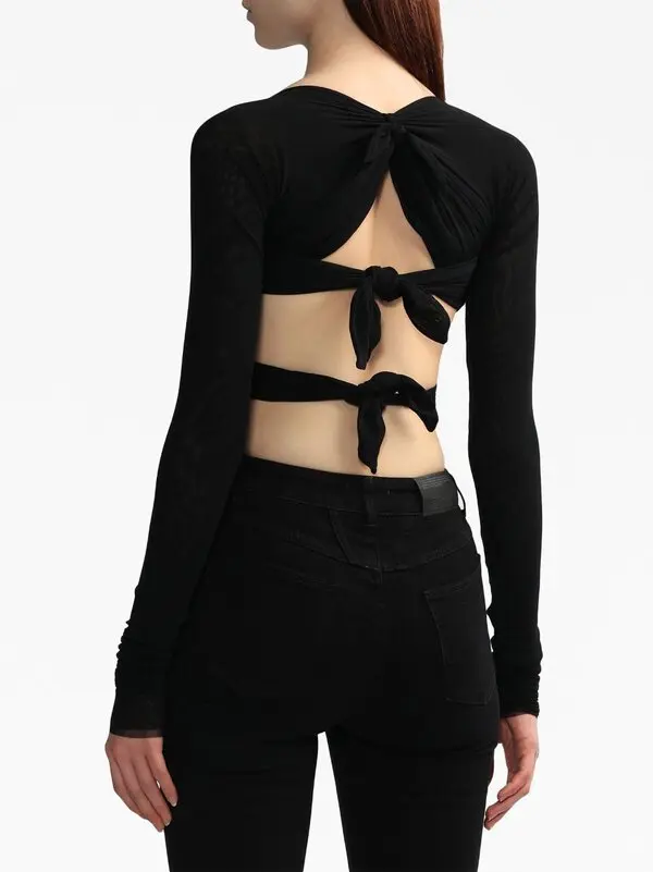 Philosophy Di Lorenzo Serafini Bow-fastening Cropped Top