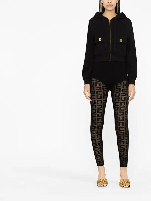 Elisabetta Franchi Logo-jacquard Zip-up Hoodie