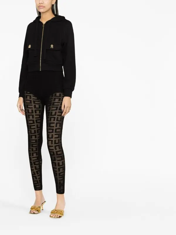 Elisabetta Franchi Logo-jacquard Zip-up Hoodie