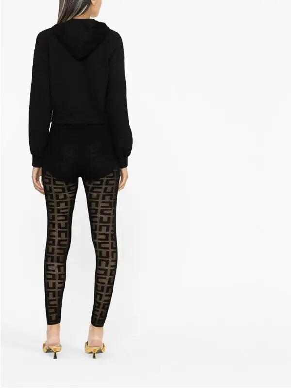 Elisabetta Franchi Logo-jacquard Zip-up Hoodie