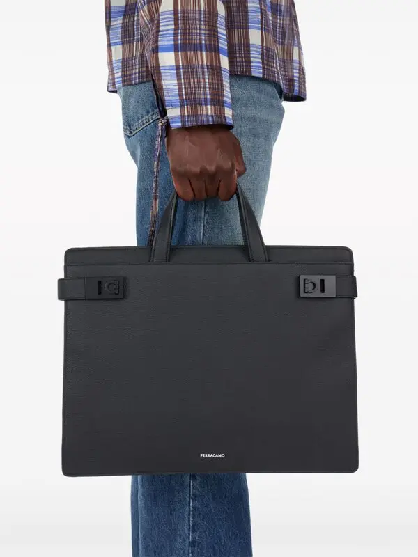 FERRAGAMO Briefcase With Hug Buckle