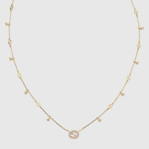Gucci Interlocking Diamond 18k Necklace - Yellow Gold