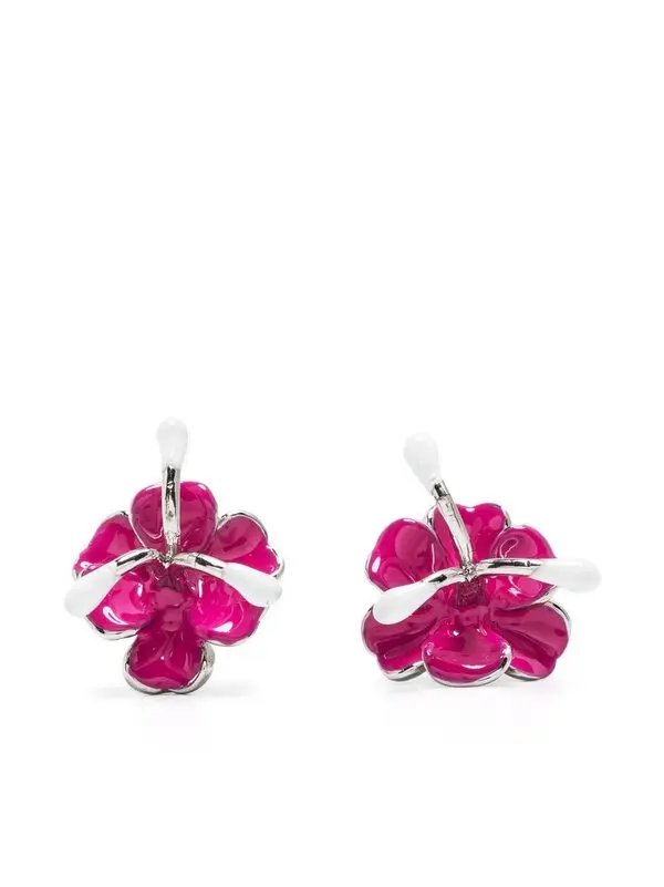 Marni Flower-motif Stud Earrings - Silver