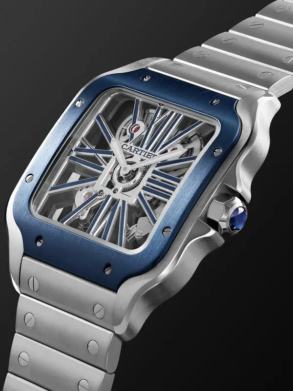 CARTIER - Cartier Santos De Cartier Limited Edition Hand-Wound Skeleton 39.8mm Interchangeable Watch