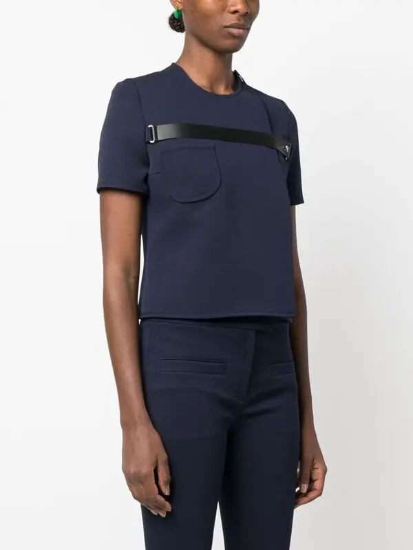COURREGES Strap-detail T-shirt