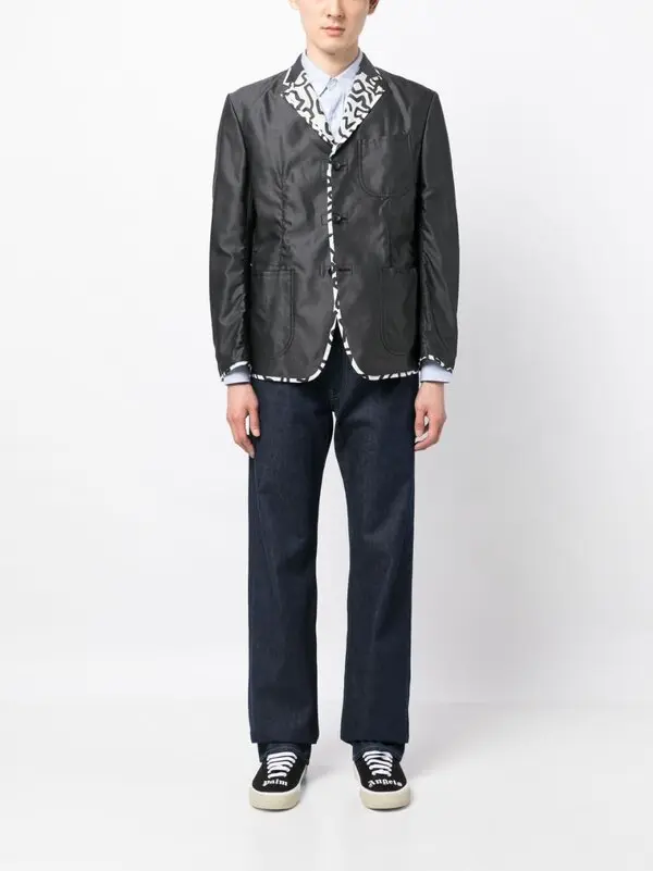 Junya Watanabe Contrasting-trim Buttoned Blazer