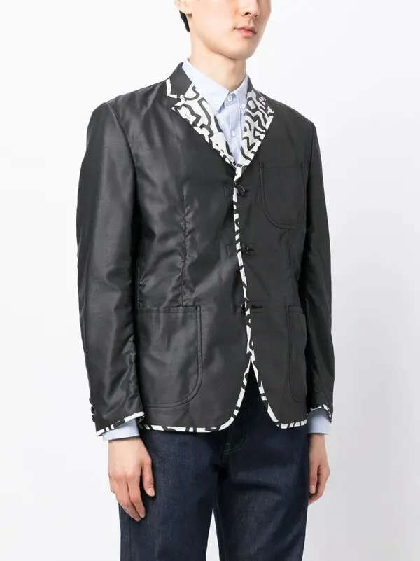 Junya Watanabe Contrasting-trim Buttoned Blazer