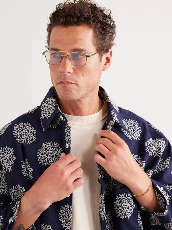Native Sons Yeager Explorer Square-Frame -Tone Sunglasses In Gold