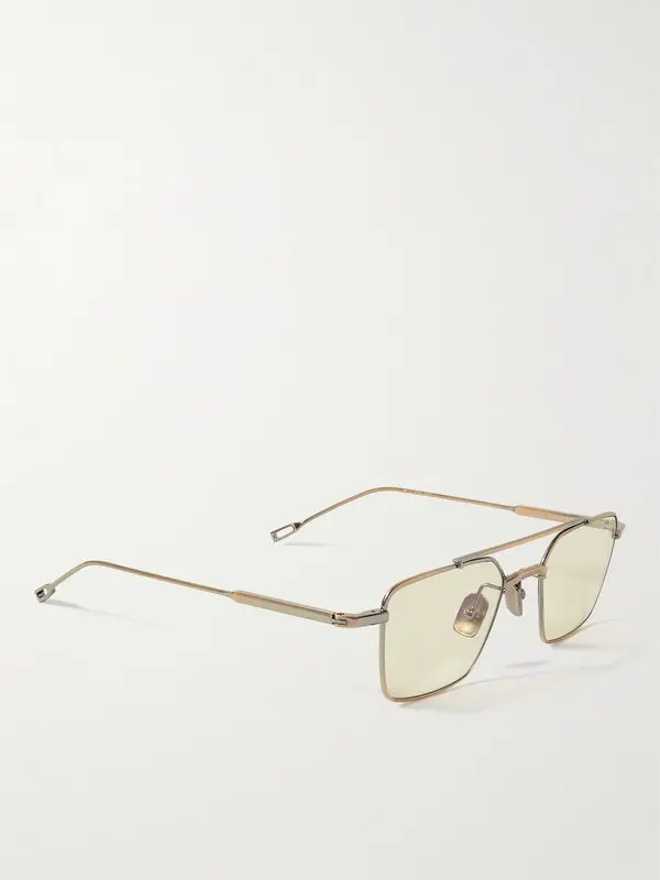 Native Sons Yeager Explorer Square-Frame -Tone Sunglasses In Gold