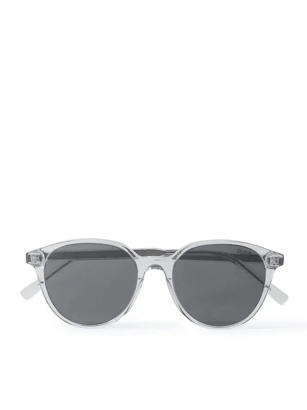 Dior Indior R1i Round-Frame Acetate Sunglasses - Silver  display picture 1