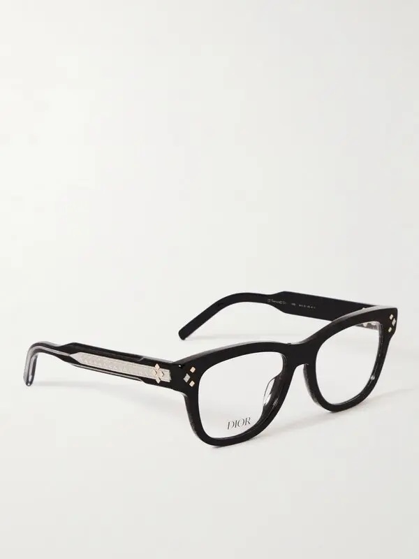 Dior Cd Diamondo S1l Round-frame Acetate Optical Glasses