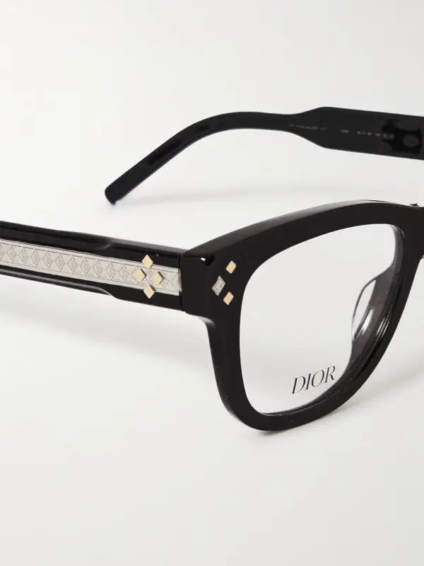 Dior Cd Diamondo S1l Round-frame Acetate Optical Glasses