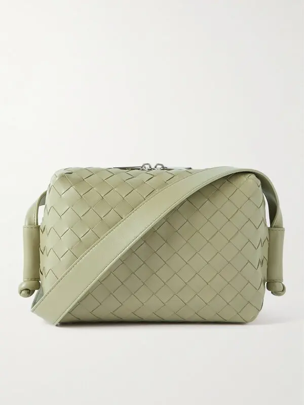 Bottega Veneta Intrecciato Messenger Bag - Green