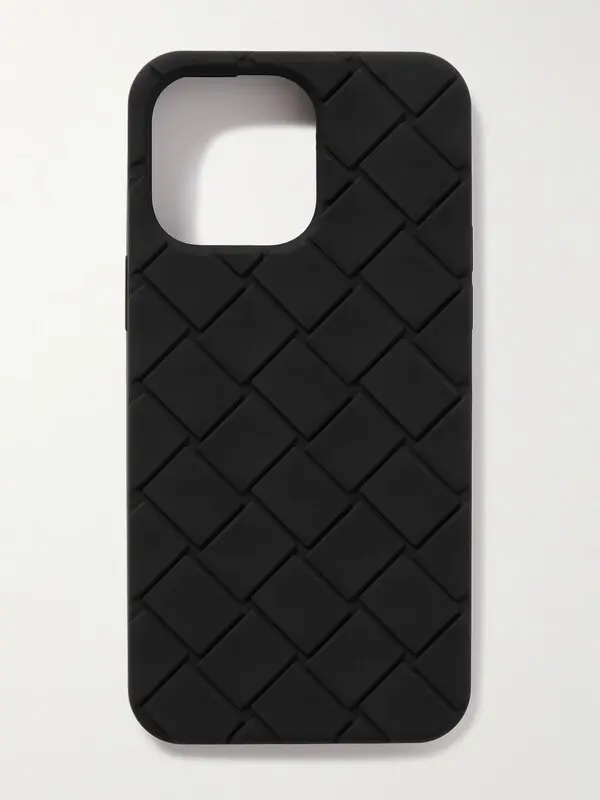 Bottega Veneta Intrecciato Rubber Iphone 13 Pro Max Case - Black