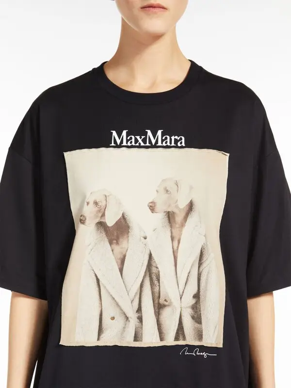 Max Mara Cotton T-shirt With Wegman Print