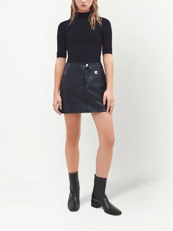 COURREGES Reedition Vinyl Mini Skirt - Blue
