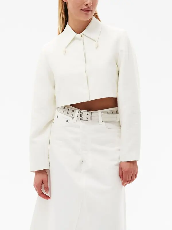GANNI Slub Cropped Jacket