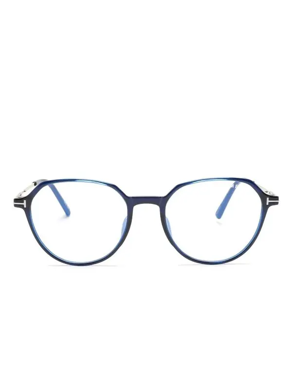 TOM FORD Round Frame Glasses - Blue