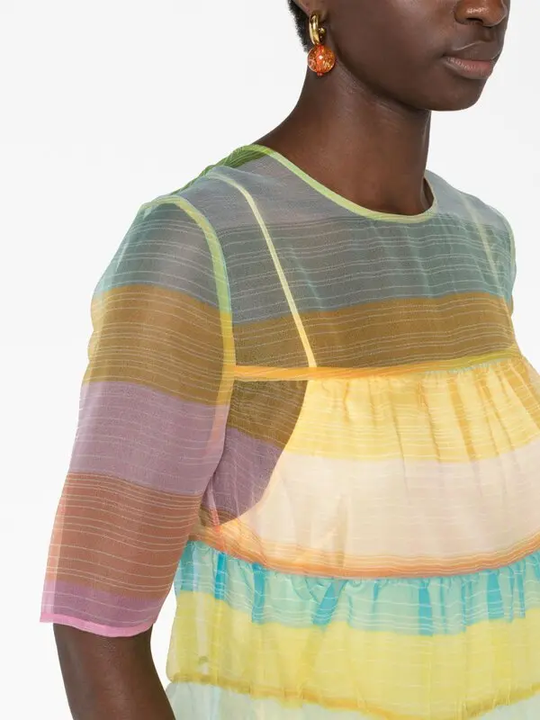 staud hyacinth tiered organza dress Staud Hyacinth Tiered Maxi Coastal Ombre by Staud