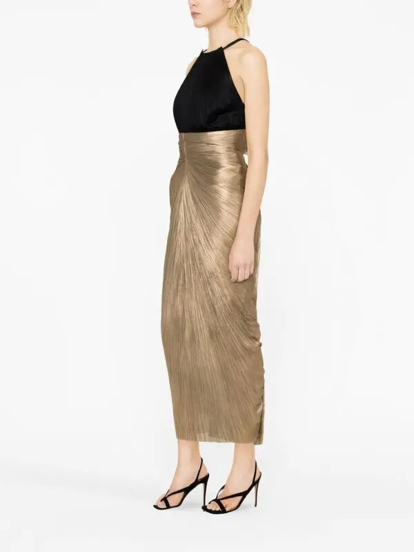 Maria Lucia Hohan Macy Two-Tone Ruched Silk Dress - Black