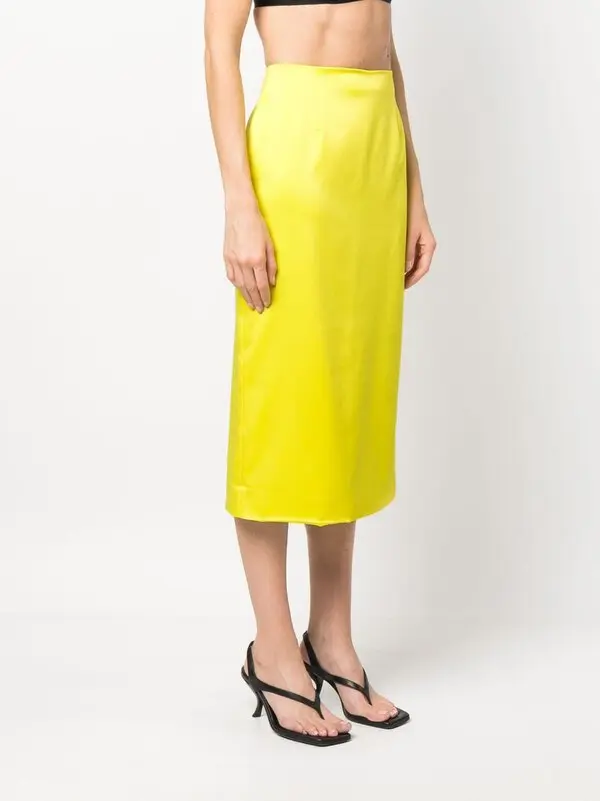 Gcds Satin-finish High-waisted Skirt