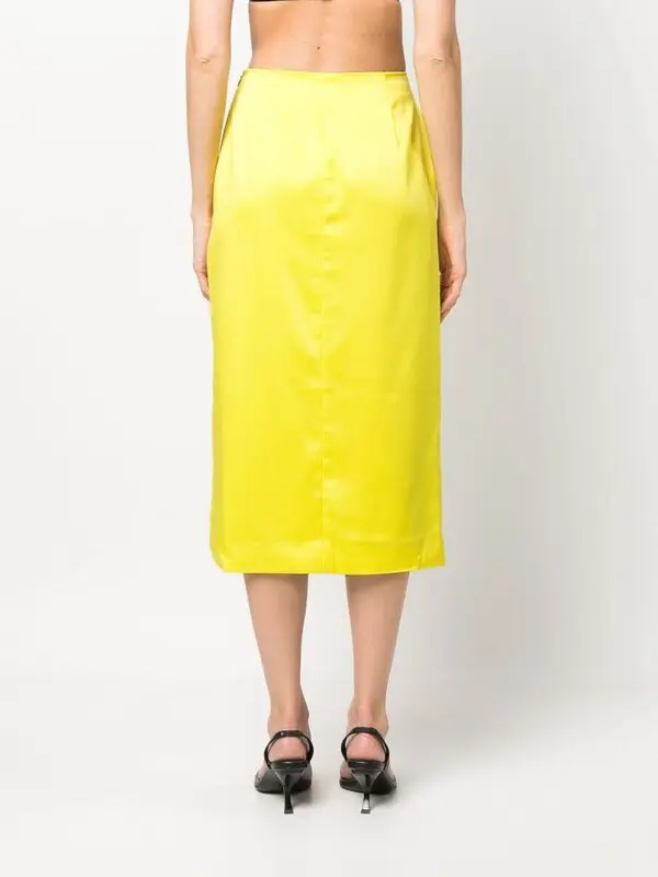Gcds Satin-finish High-waisted Skirt