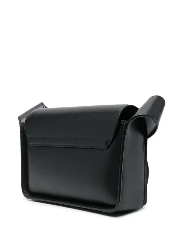 JIL SANDER Leather Crossbody Bag With Logo Lettering - Black