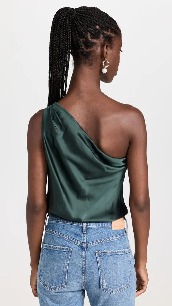 Cami Nyc Darby Silk Thong Bodysuit - Hunter