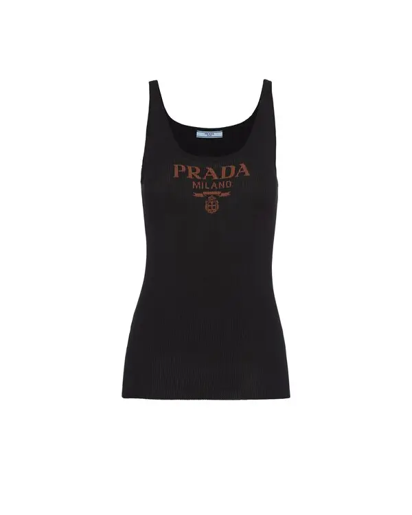 Prada Silk Tank Top - Black