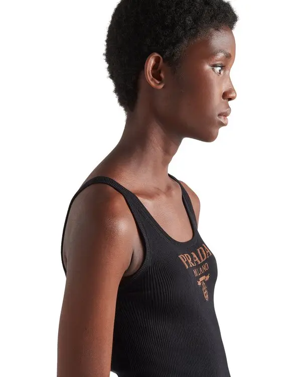 Prada Silk Tank Top - Black