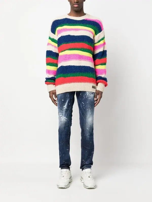 Dsquared2 Twimphony Paint-splatter Jeans - Blue