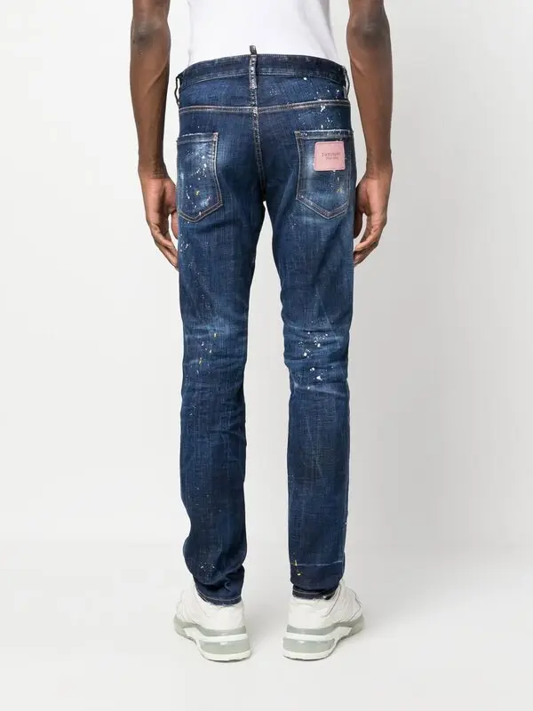 Dsquared2 Twimphony Paint-splatter Jeans - Blue