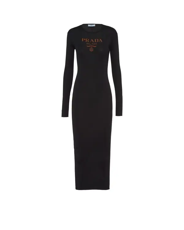 Prada Long Silk Knit Dress