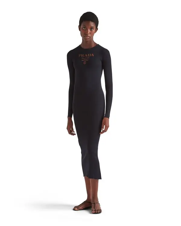 Prada Long Silk Knit Dress