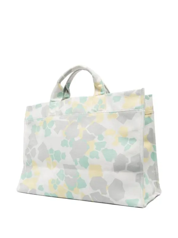 OBJECTS IV LIFE Abstract-print Cotton Tote Bag - White