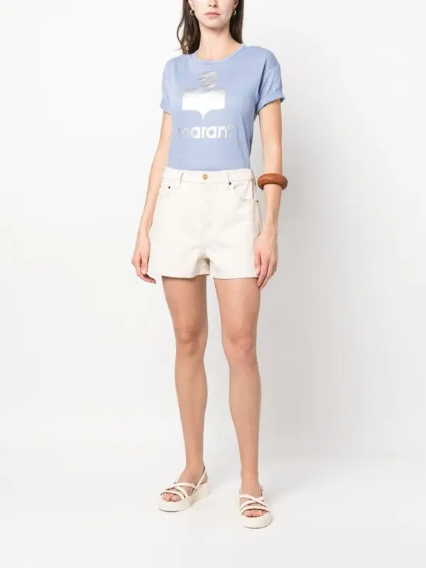 MARANT ETOILE Koldi Logo-print T-shirt - Blue