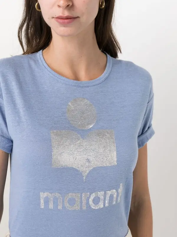 MARANT ETOILE Koldi Logo-print T-shirt - Blue